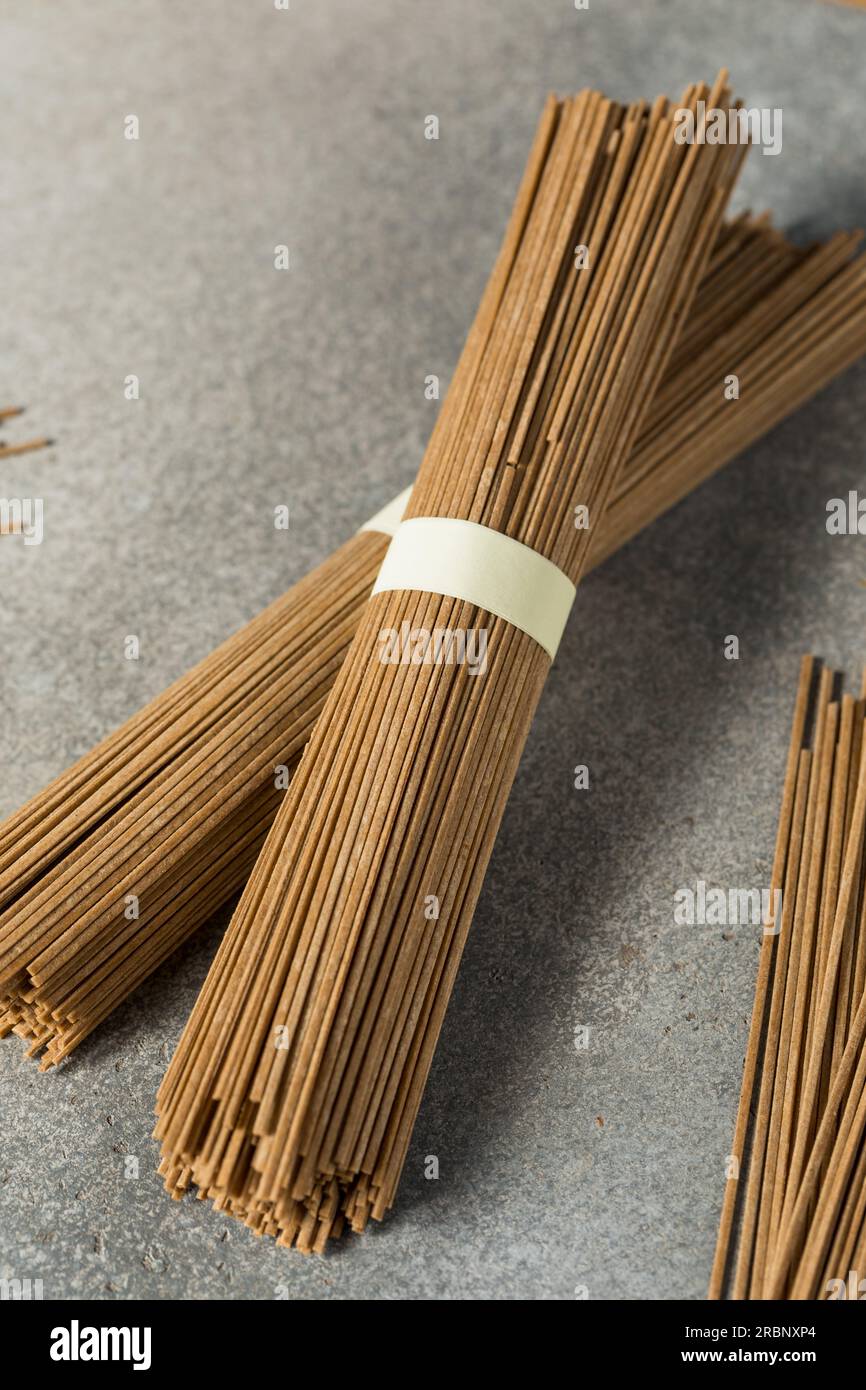 Organic Dry Buckwheat Soba Noodles Ready to Cook Stock Photo - Alamy