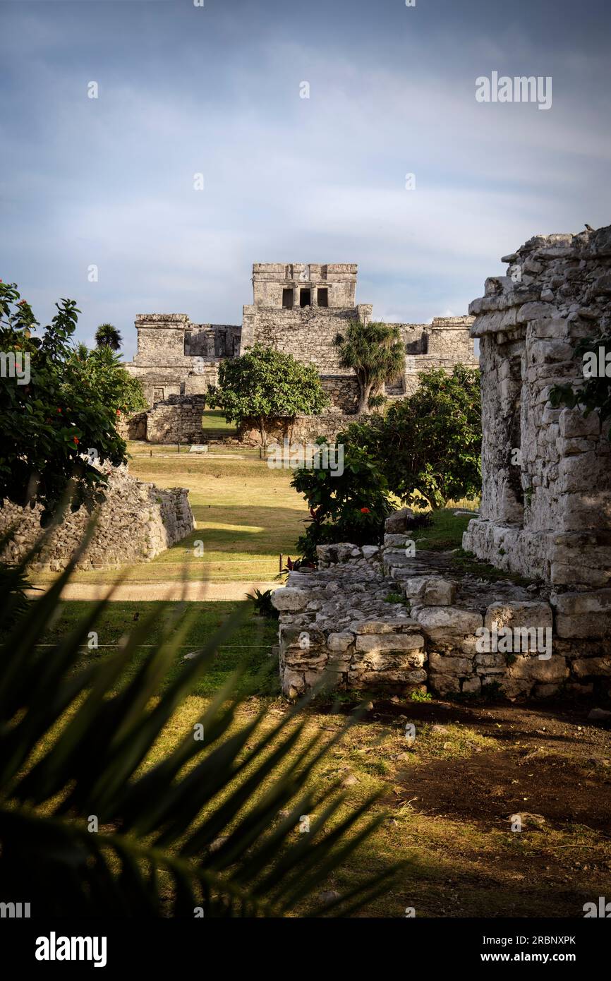Fortress ruins "El Castillo", Archaeological Zone of Tulum, Quintana ...