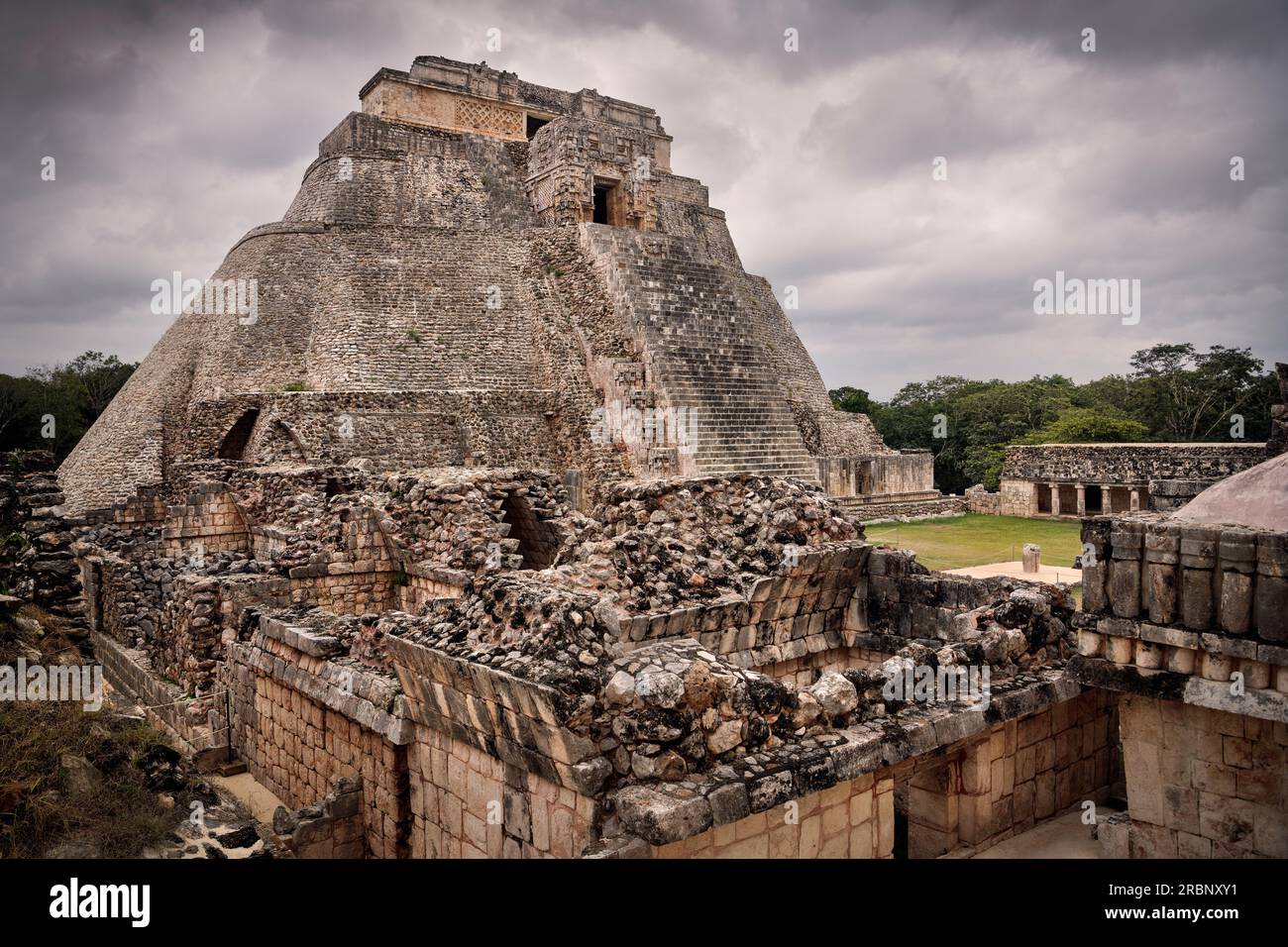 Pyramid (Pirámide del Adivino), Archaeological Zone Uxmal, Maya ruined ...