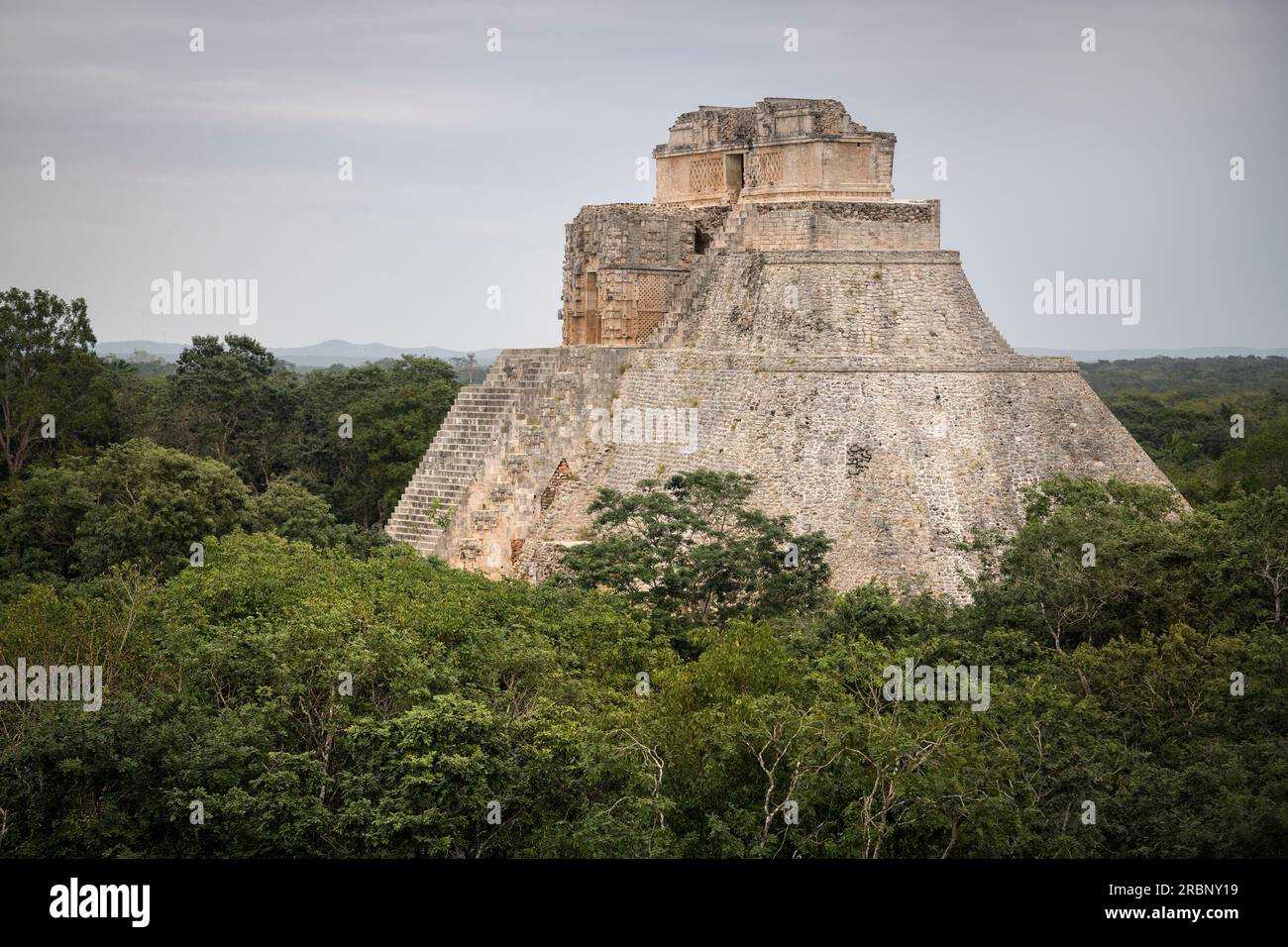 Pyramid (Pirámide del Adivino), Archaeological Zone Uxmal, Maya ruined ...