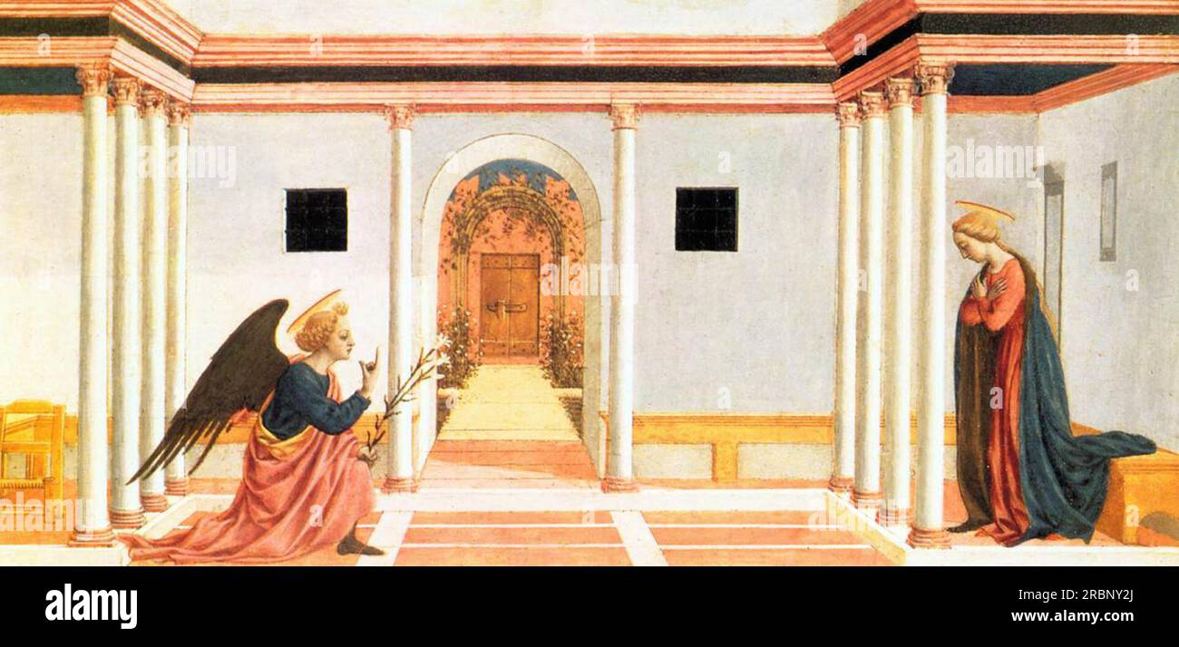 The Annunciation, predella panel from the St. Lucy Altarpiece 1445 by ...