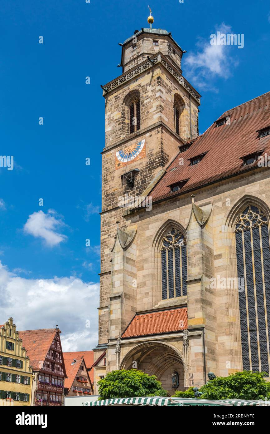 Minster St. Georg in the old town of Dinkelsbühl, Middle Franconia ...