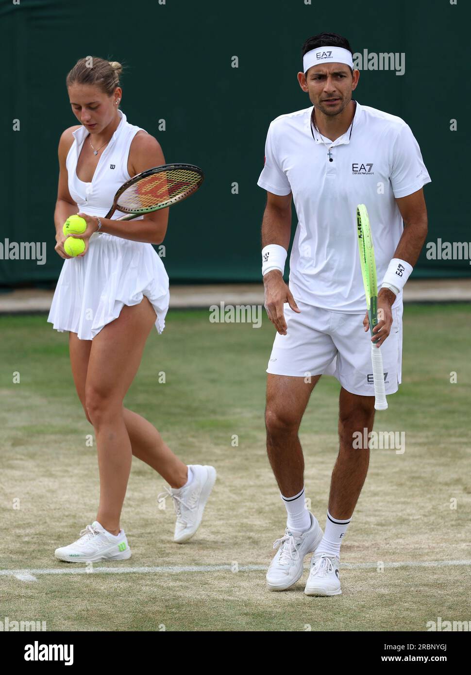 Marcelo Arevalo and Marta Kostyuk during their Mixed Doubles round of ...
