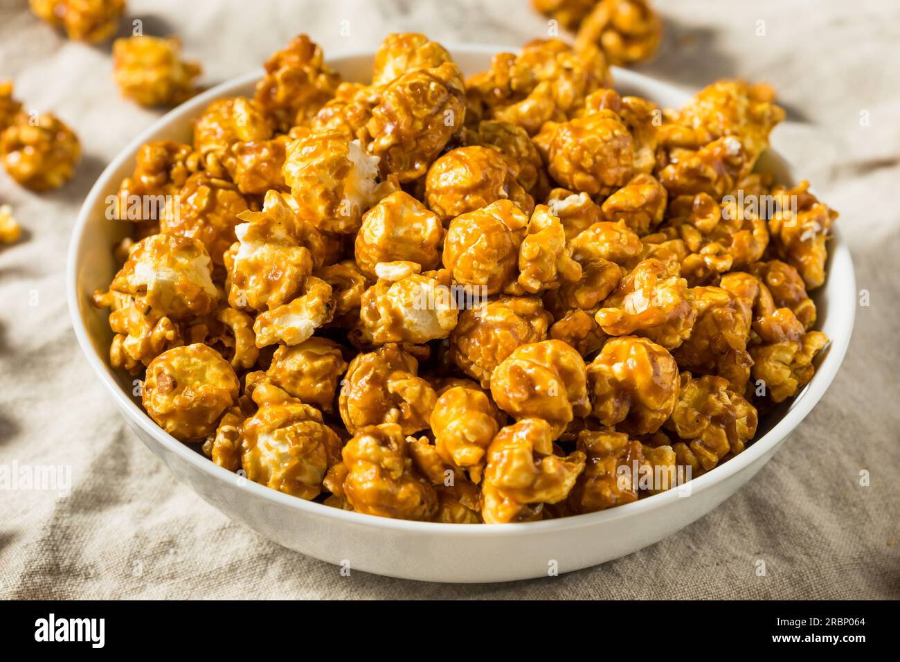 Homemade Caramel Pop Corn Ready to Eat in a Bowl Stock Photo - Alamy