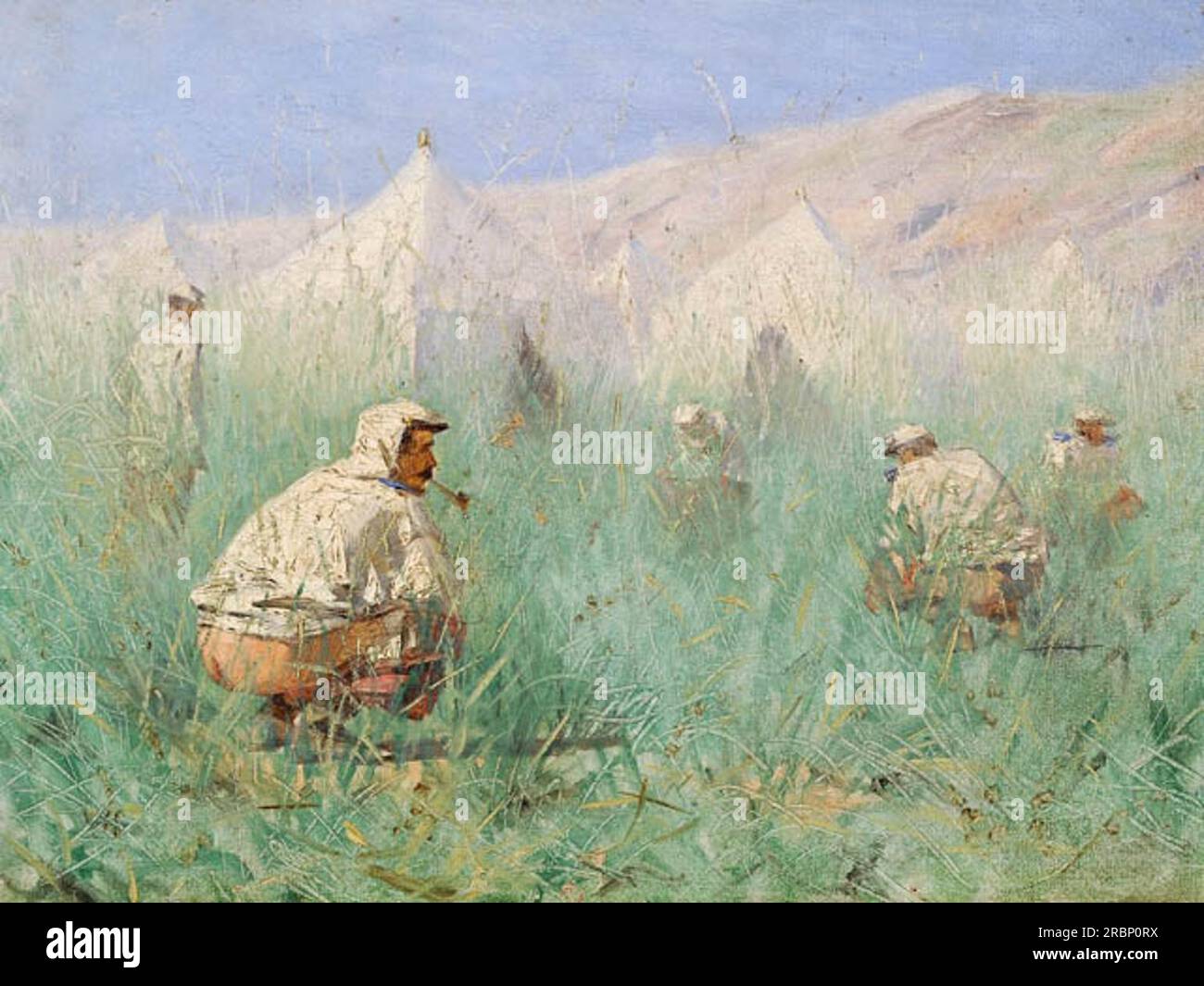 Russian Camp in Turkestan by Vasily Vereshchagin Stock Photo - Alamy