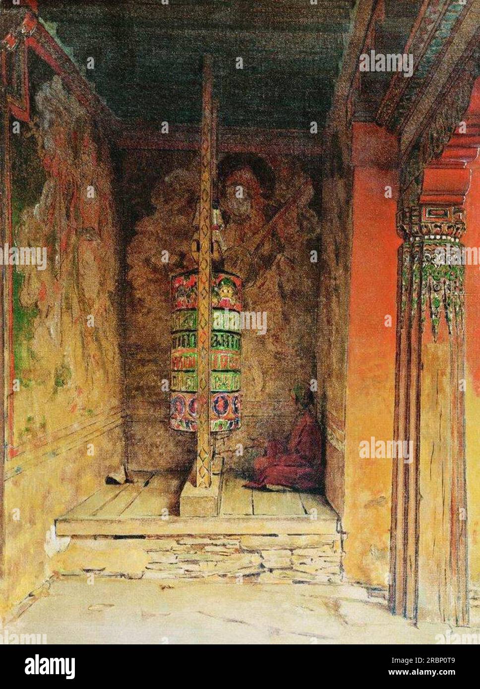 Buddhist Prayer Machine 1875 by Vasily Vereshchagin Stock Photo - Alamy