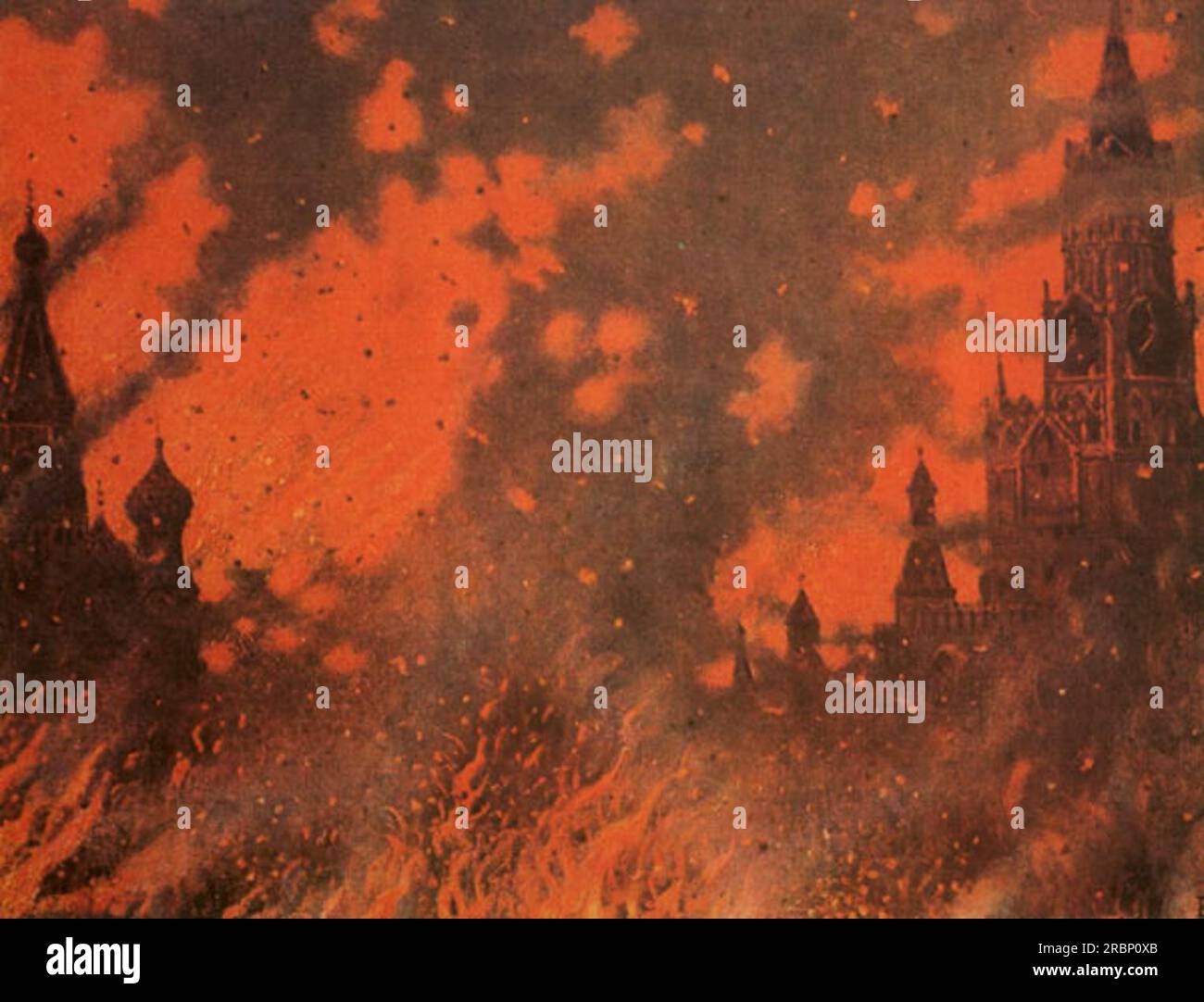 Fire of Zamoskvorechye 1896 by Vasily Vereshchagin Stock Photo - Alamy