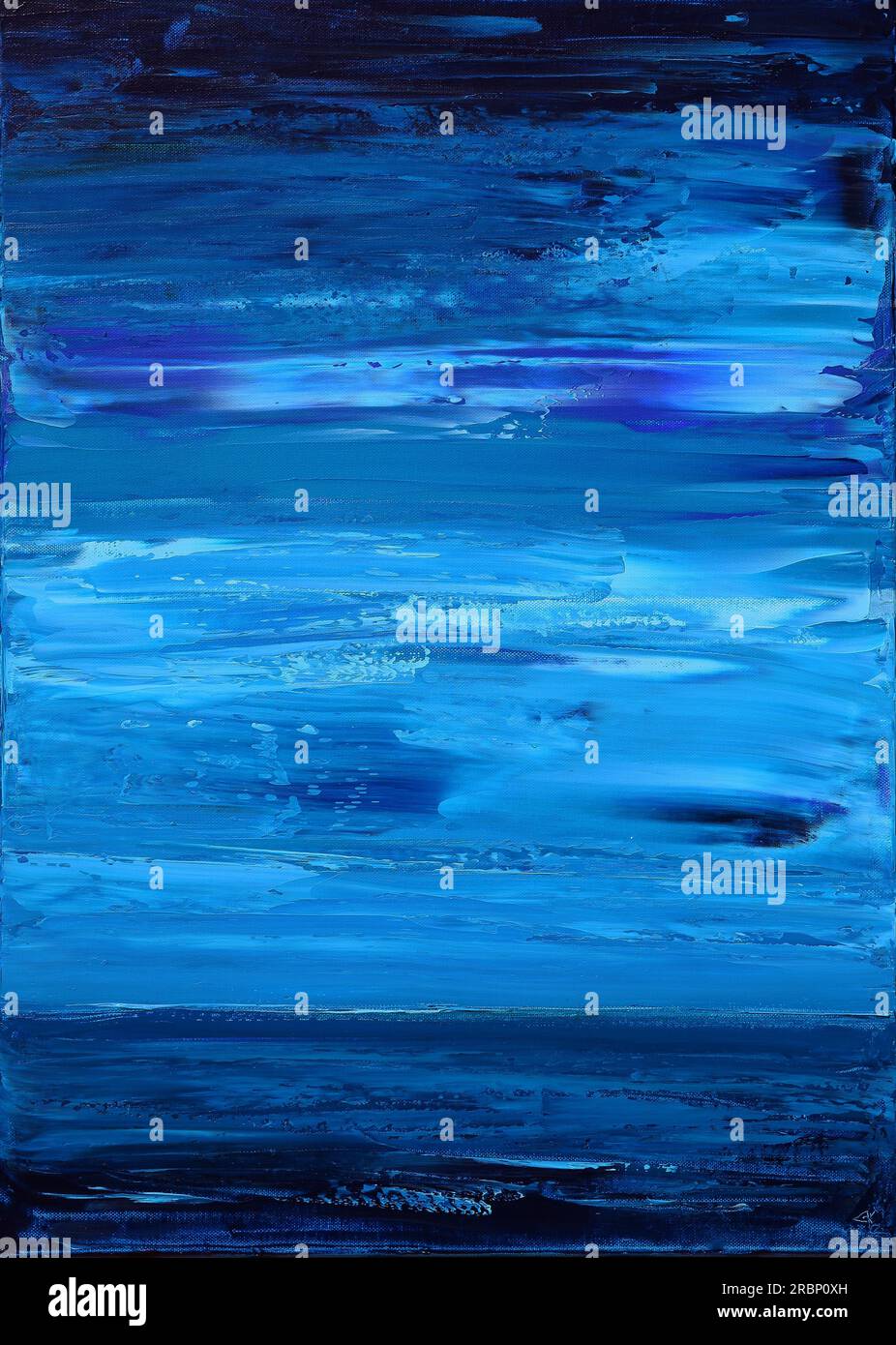 Abstract art painting about ocean Stock Photo - Alamy