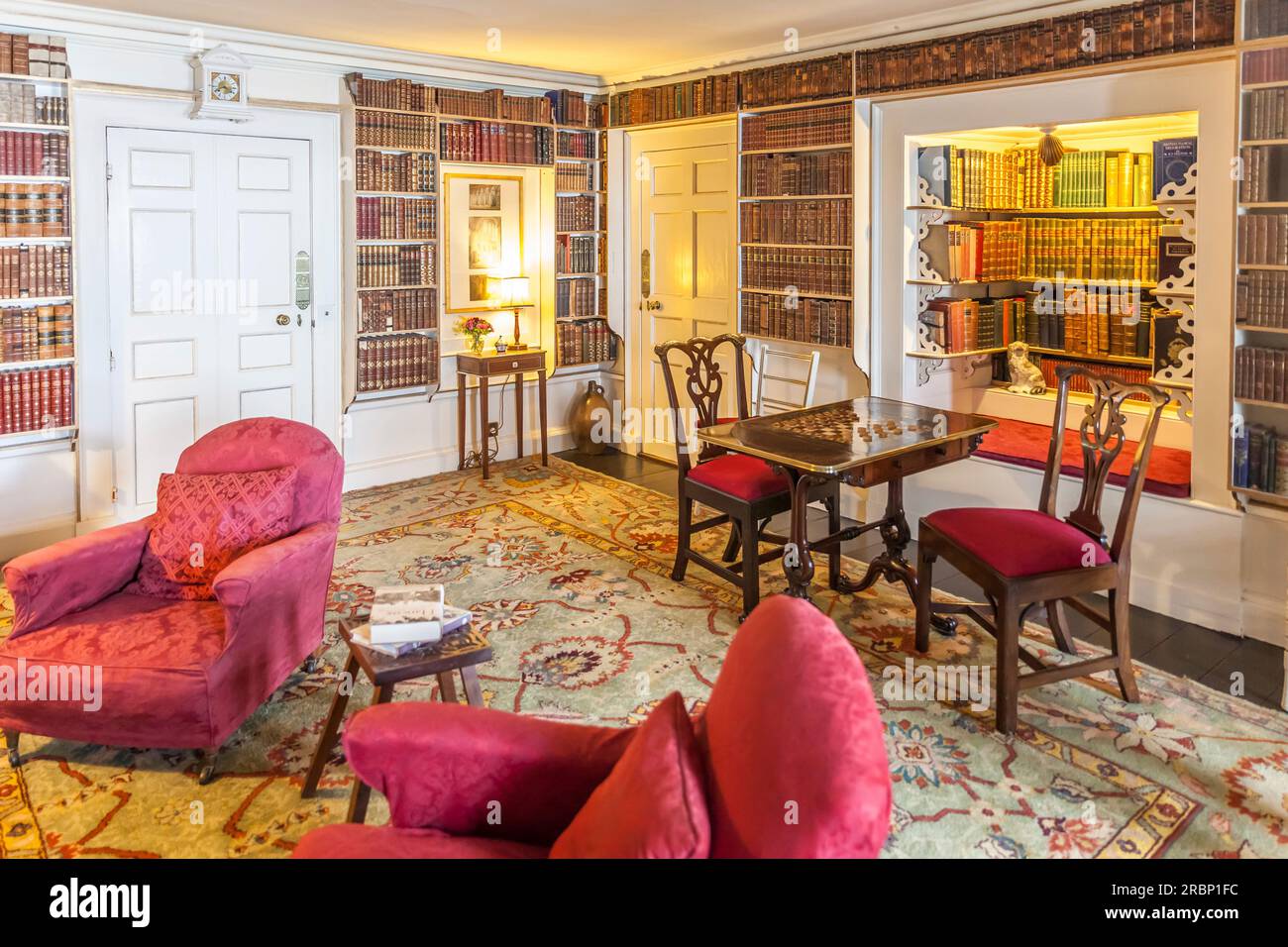 Library, St Michael's Mount, Marazion, Cornwall, England Stock Photo ...