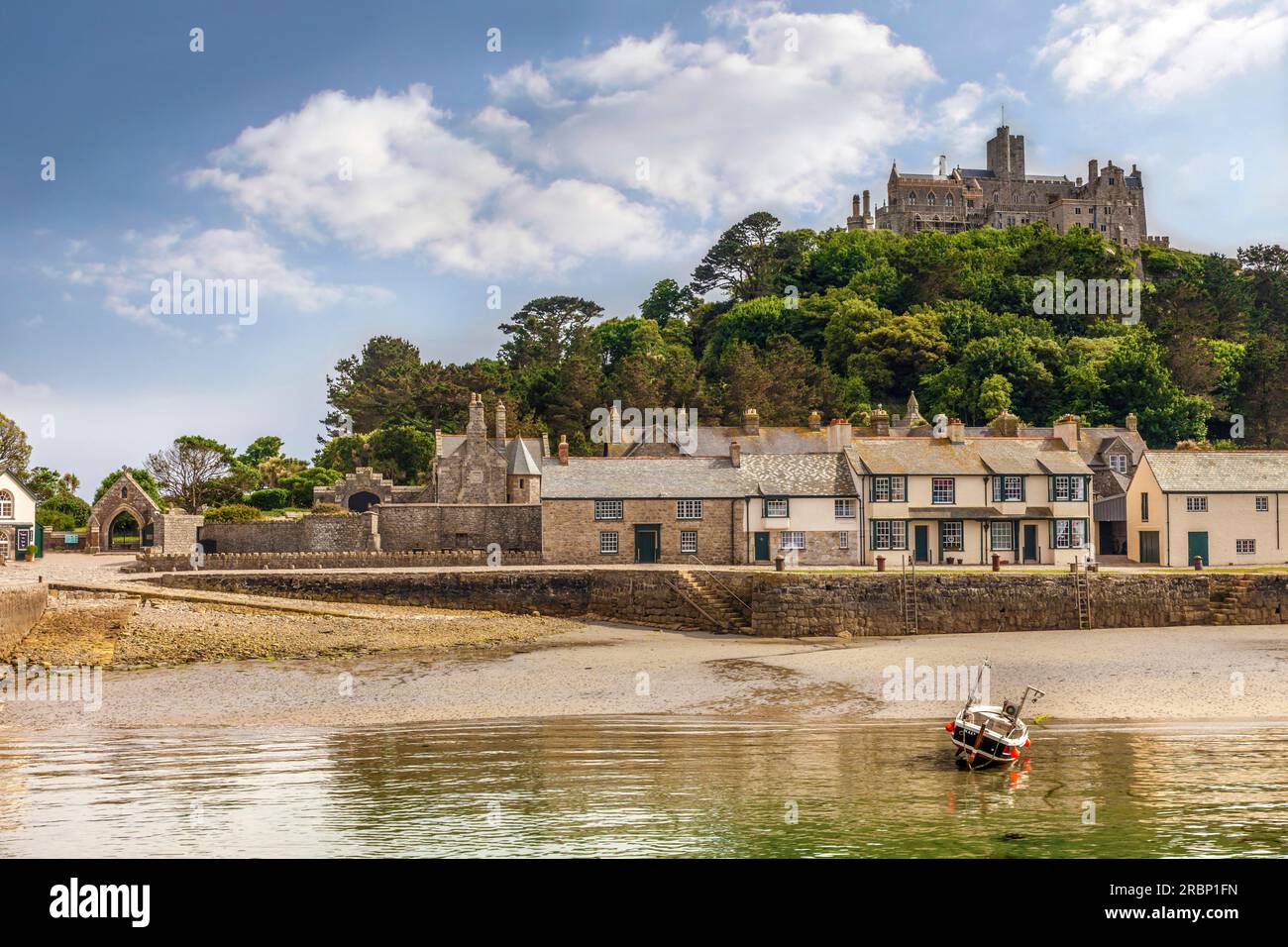 St Michael`s Mount Harbour, Marazion, Cornwall, England Stock Photo - Alamy