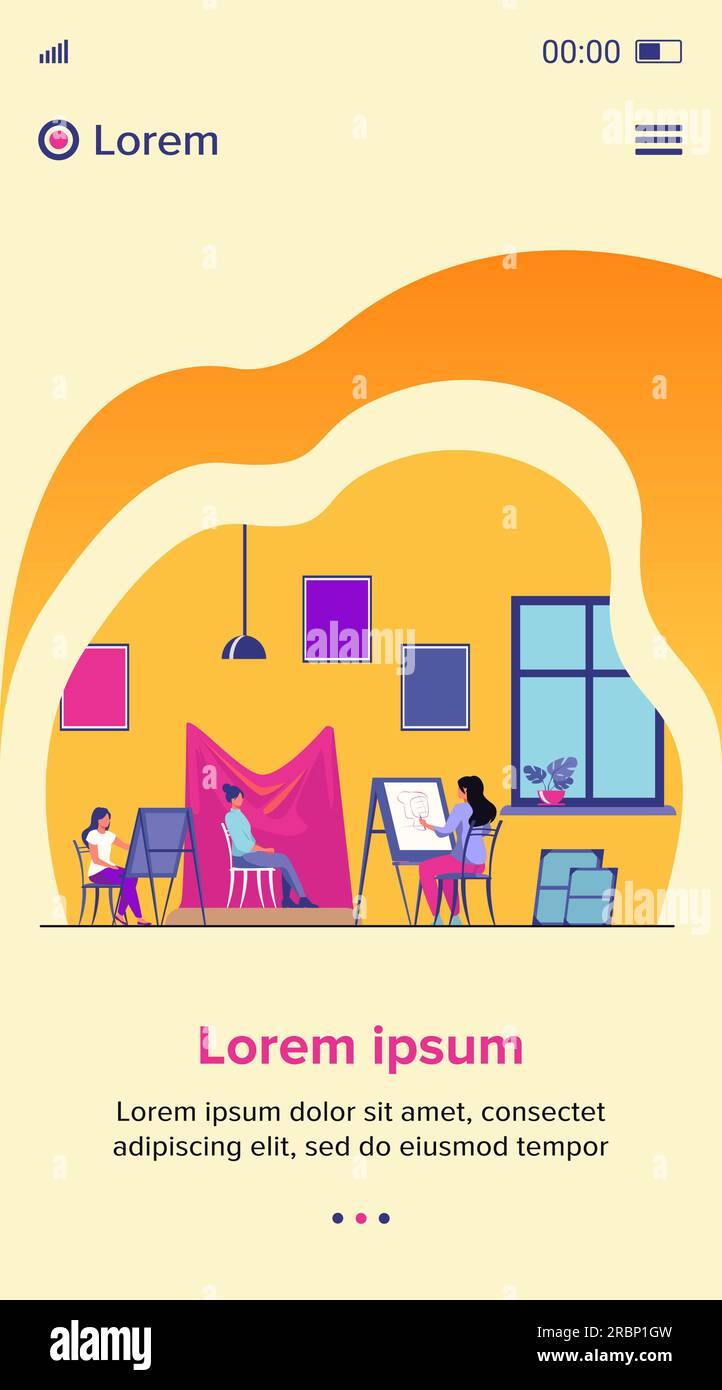 Model posing for art workshop Stock Vector Image & Art - Alamy