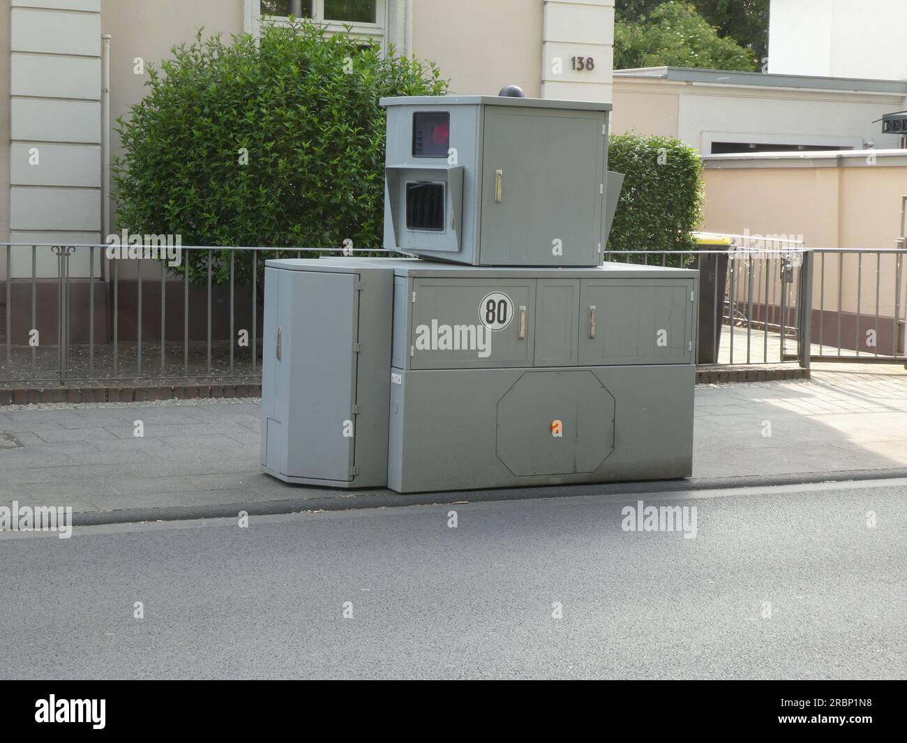 Cologne, Germany. 17th June, 2023. a mobile speed camera trailer, speed ...