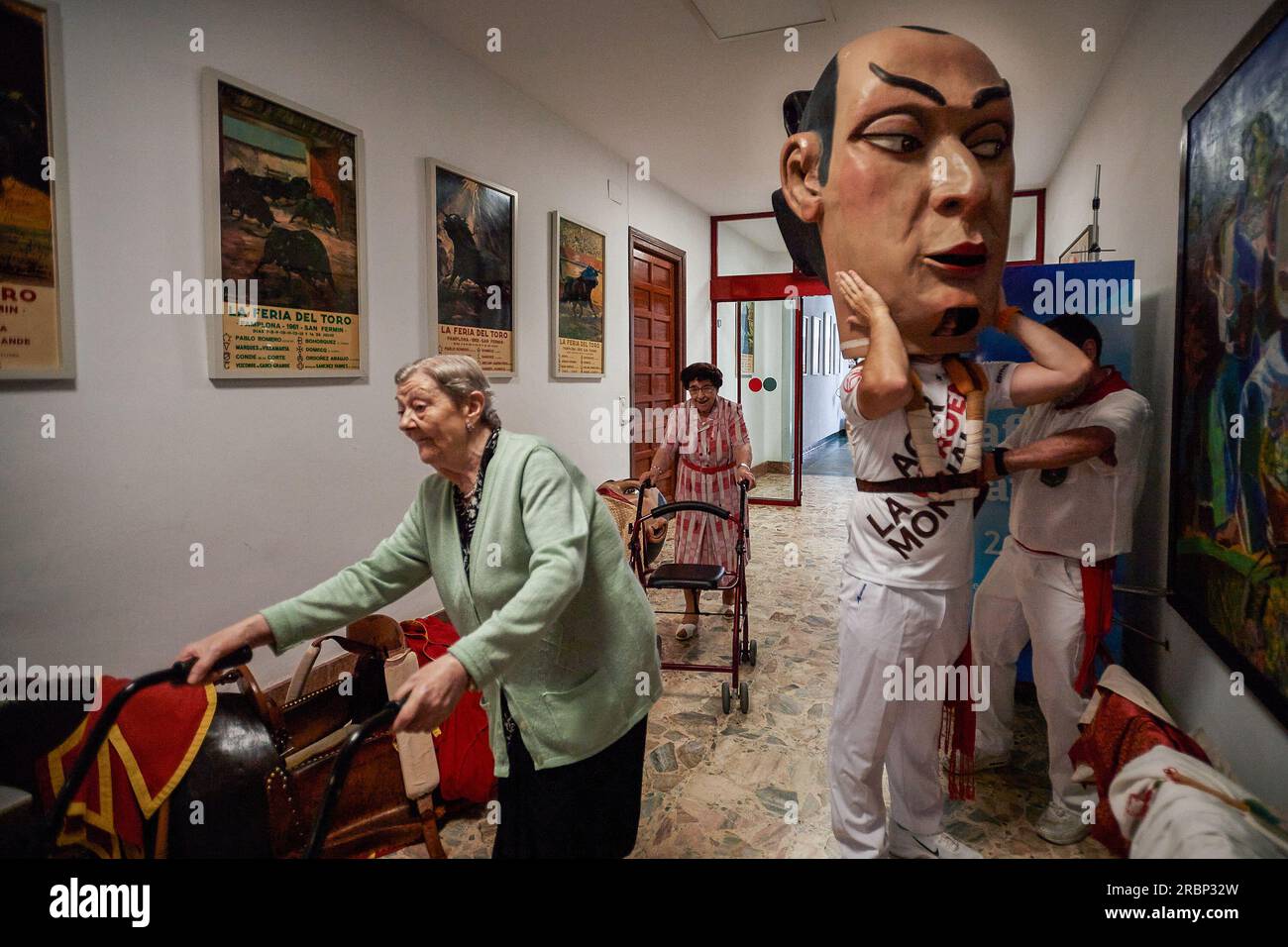 Pamplona, Spain. 10th July, 2023. The big-headed man called Japanese ...