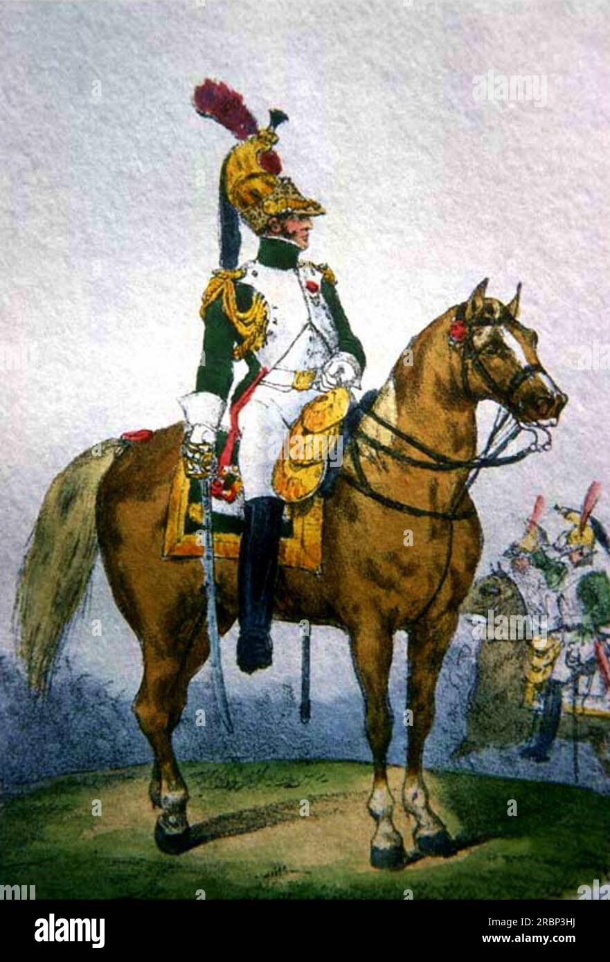 Officier des dragons de la garde imperiale en grande tenue hi-res stock ...