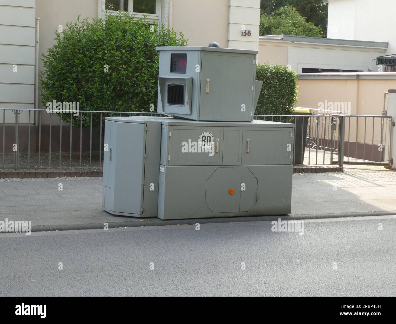 Cologne, Germany. 17th June, 2023. a mobile speed camera trailer, speed ...