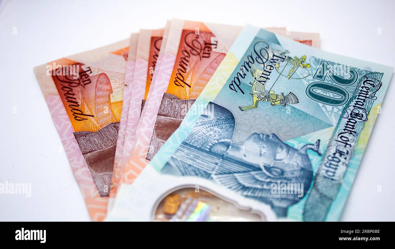 Egyptian banknote, Plastic New Egyptian Pound Stock Photo - Alamy