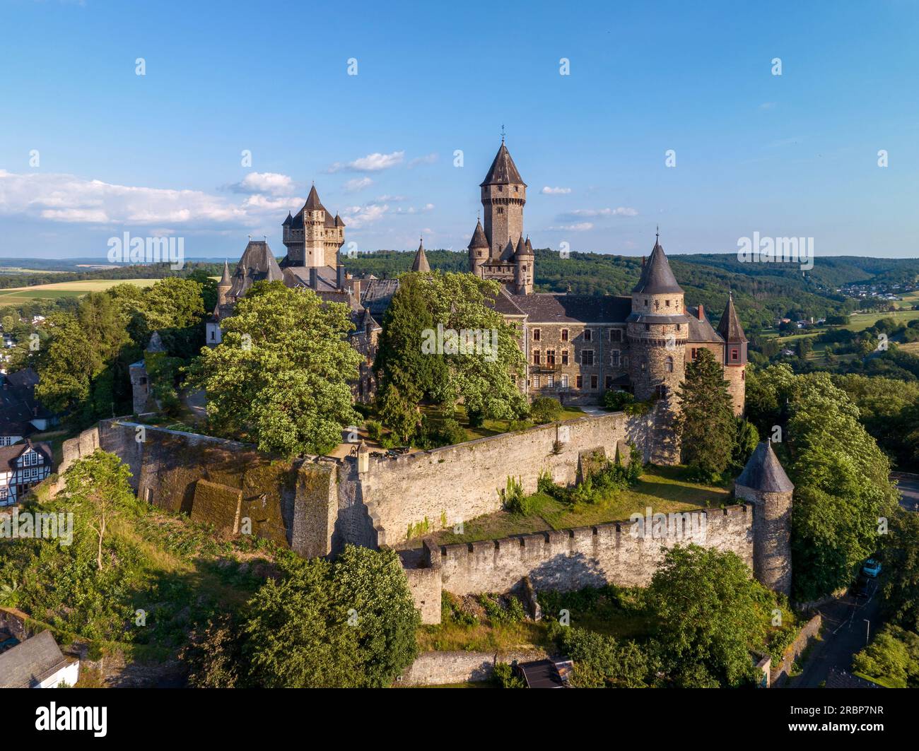Medieval castle in Braunfels, Hesse, Germany, with many later additions ...