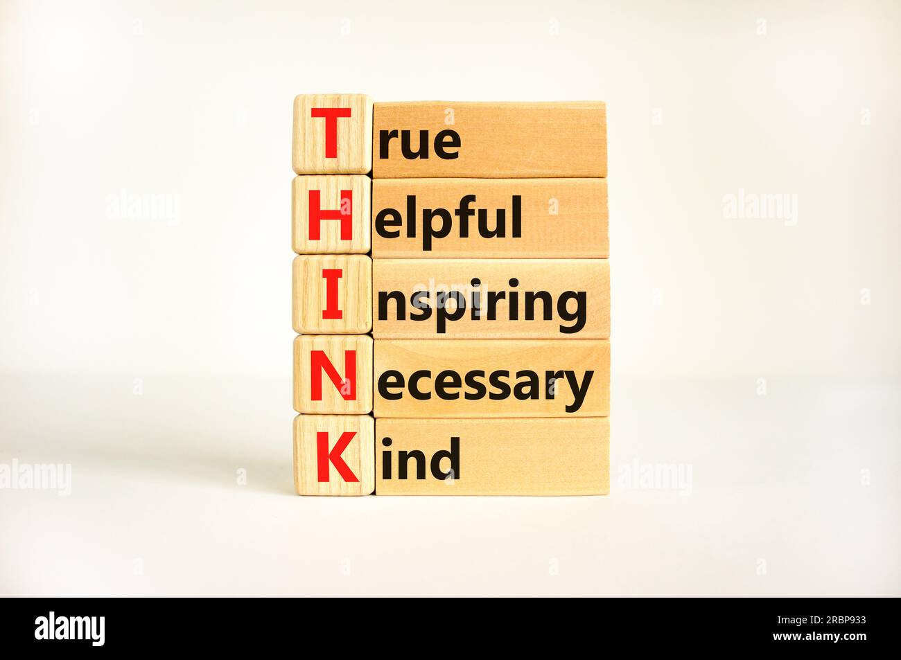 Think symbol. Concept words Think before you speak true helpful inspiring necessary kind on ...