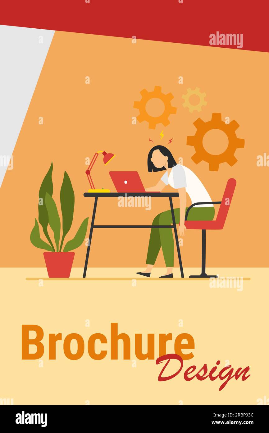 Tired bored exhausted female Stock Vector Images - Alamy