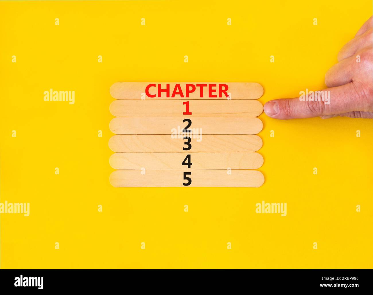 Time to chapter 1 symbol. Concept word Chapter 1 2 3 4 5 on wooden ...