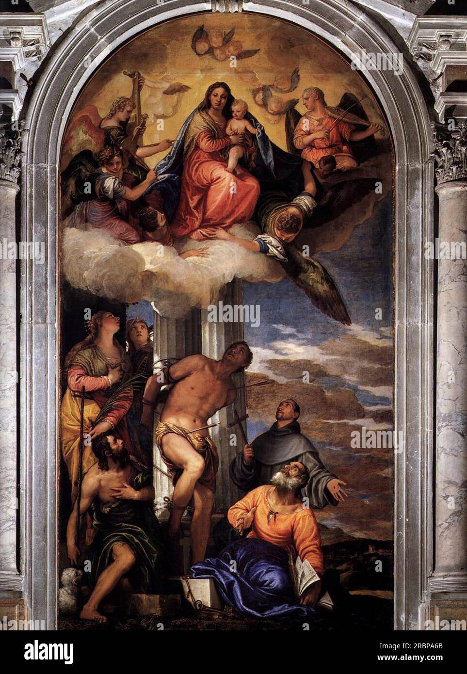 Virgin and Child with Saints 1565 by Paolo Veronese Stock Photo - Alamy