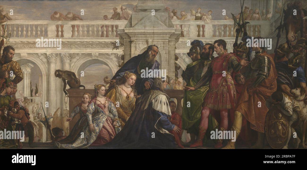 The Family of Darius before Alexander 1565 by Paolo Veronese Stock ...