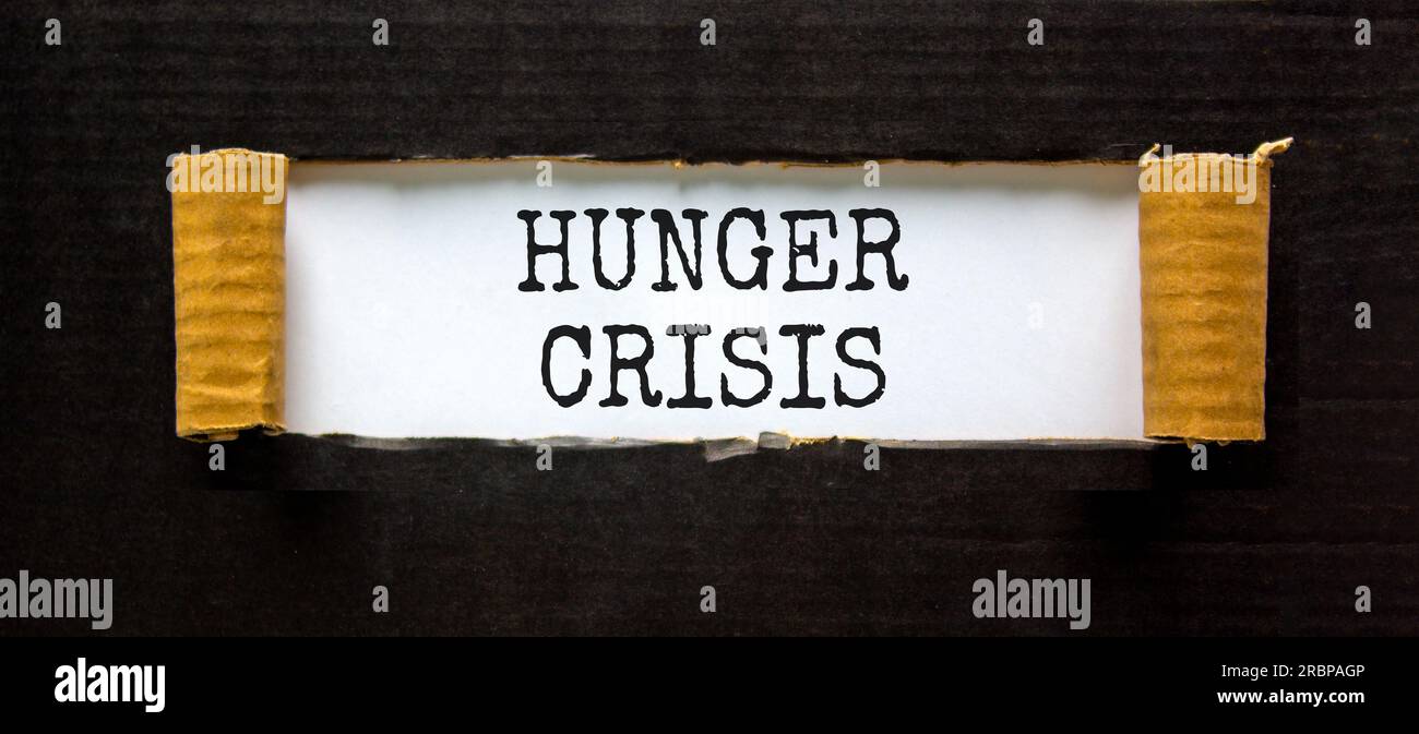 Hunger crisis symbol. Concept words Hunger crisis on beautiful white ...