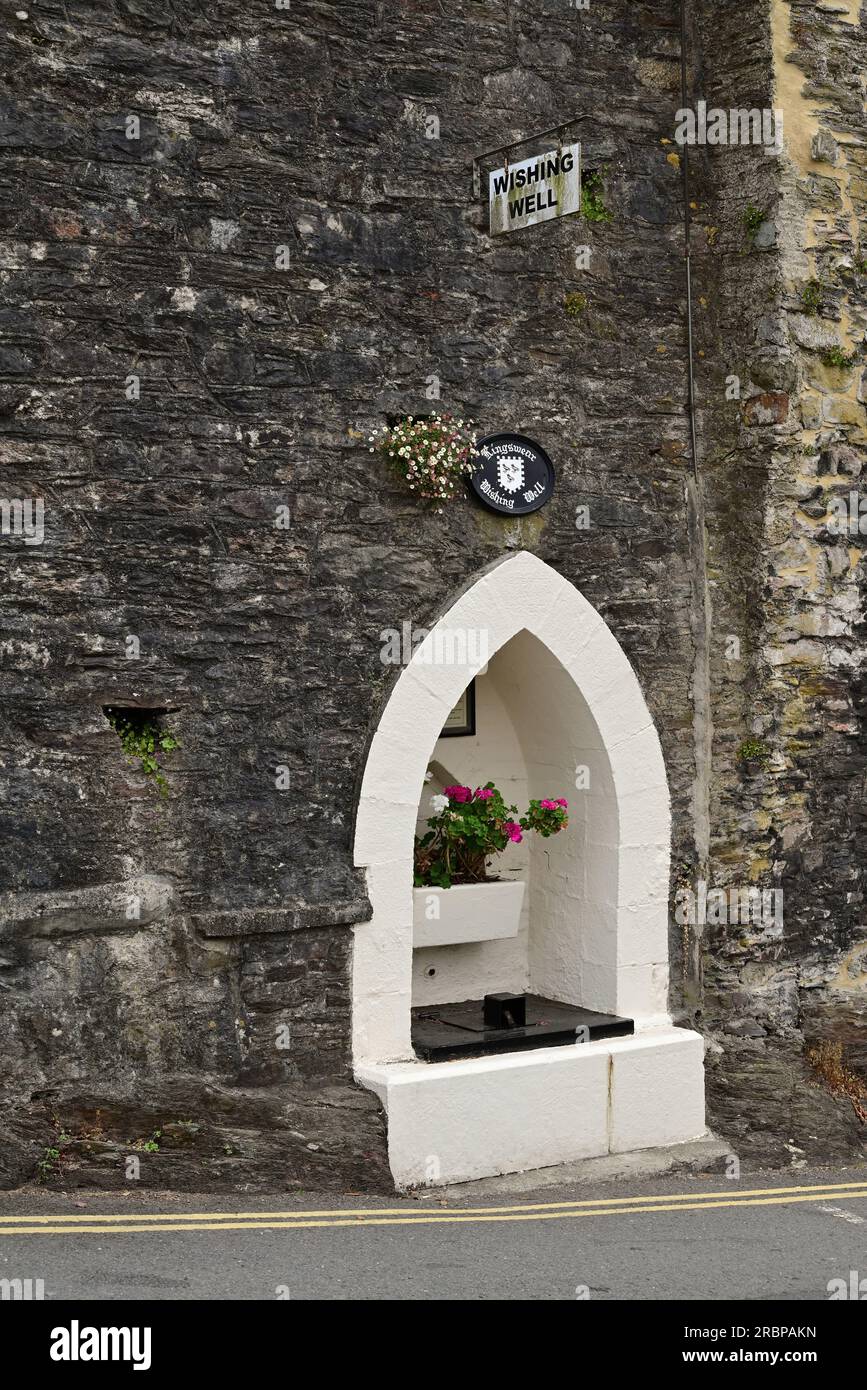 A roadside wishing well at Kingswear, South Devon (a former horses ...