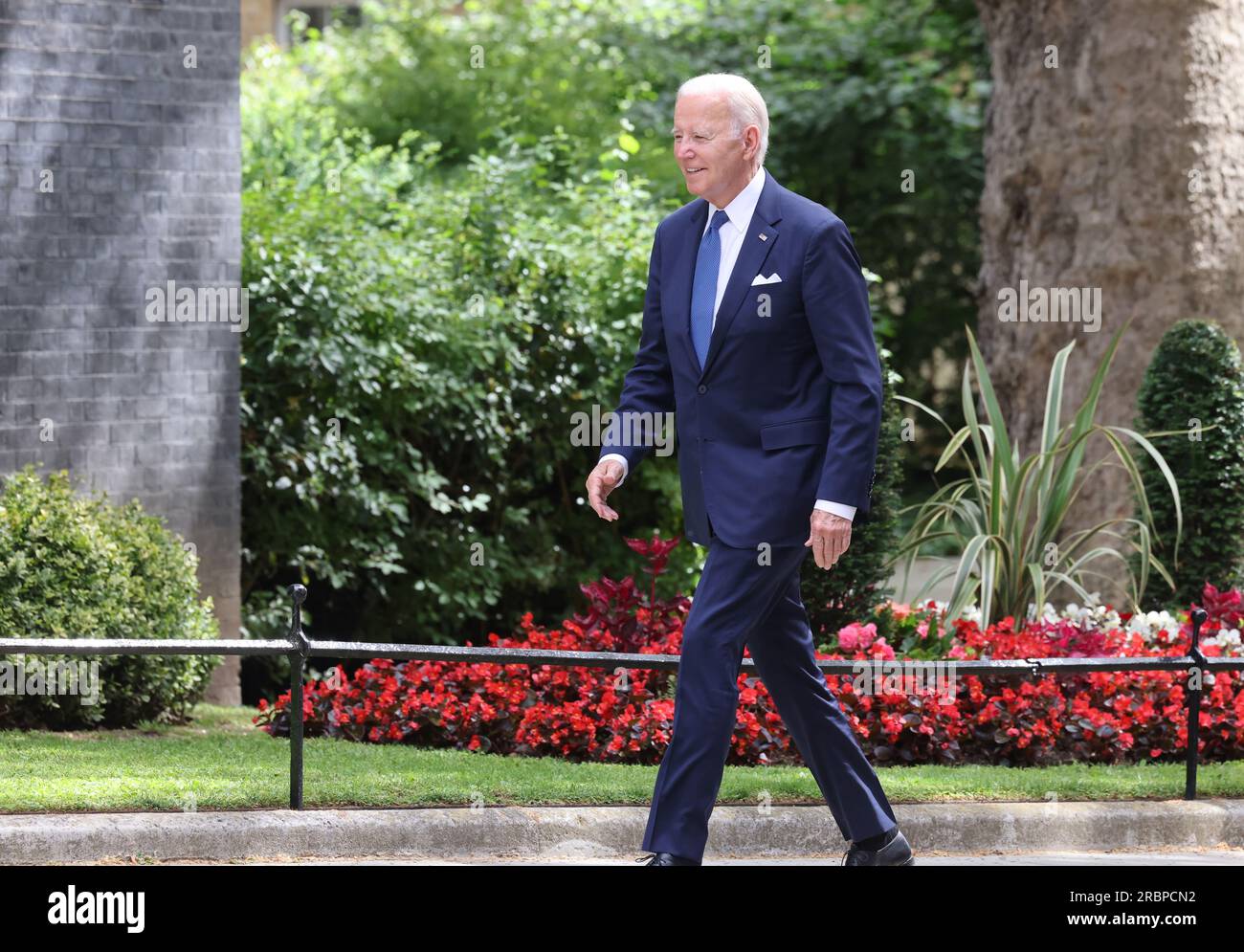 USA President Joe Biden and his entourage visit Downing Street, July ...