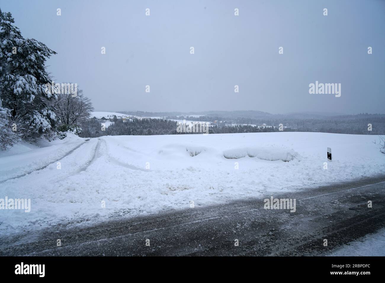 Winter with lots of snow in Bavaria is beautiful again every year Stock ...