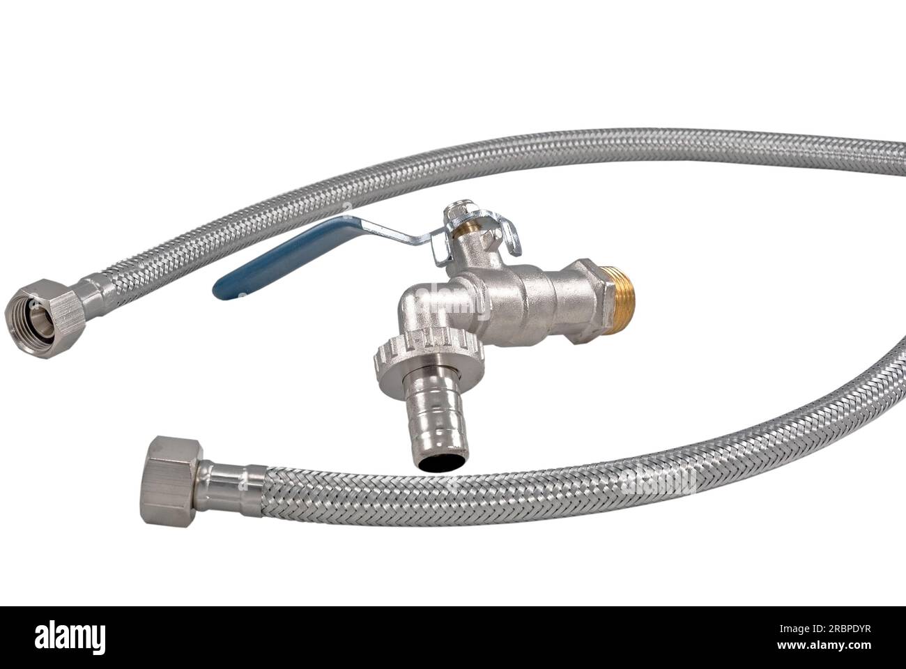 Plumbing devices isolated on white Stock Photo - Alamy