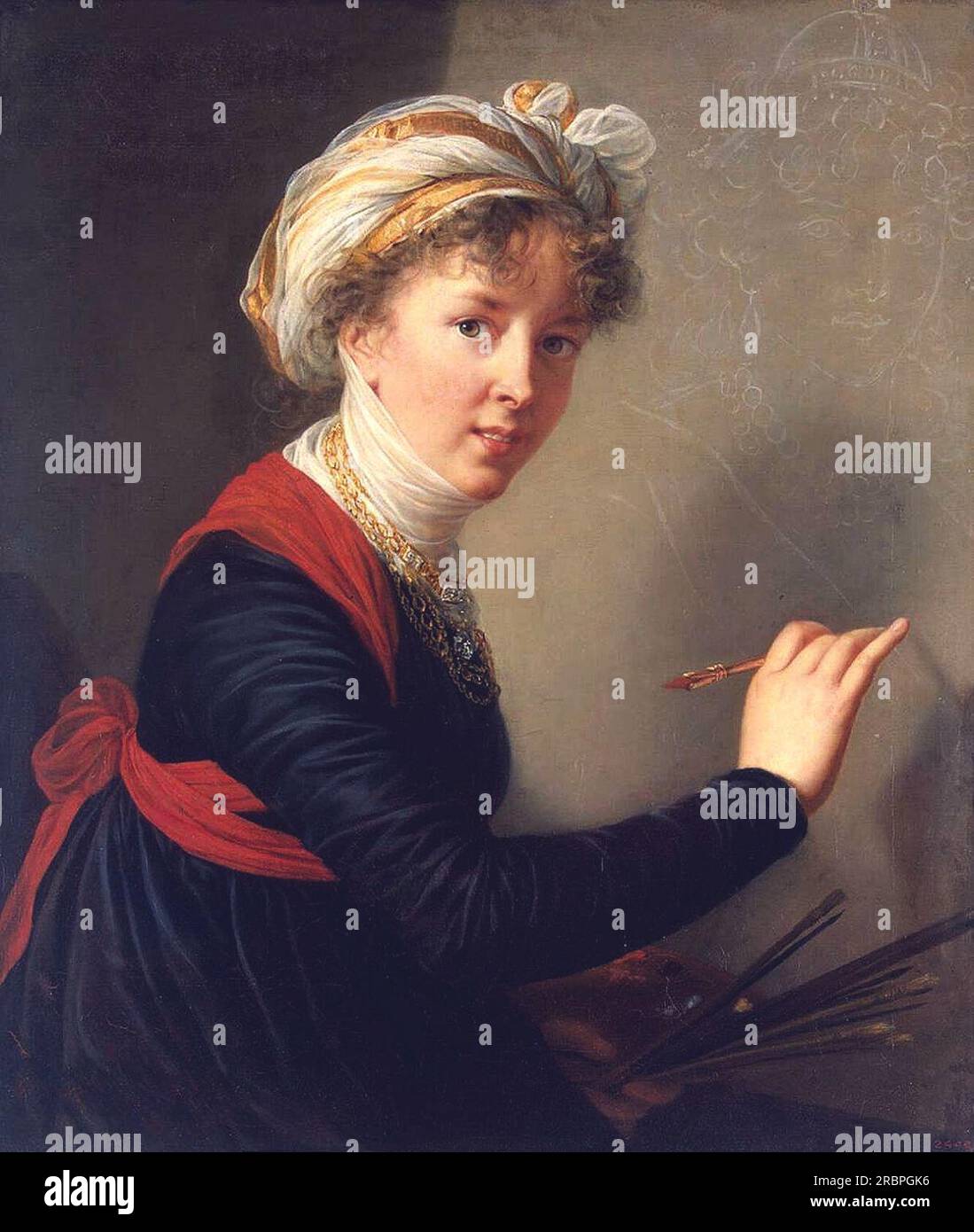 Self-portrait 1800 by Louise Elisabeth Vigee Le Brun Stock Photo - Alamy
