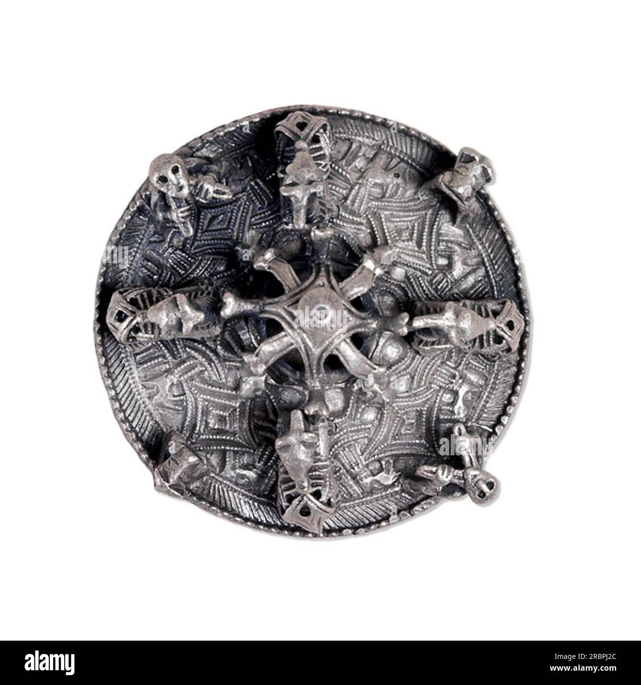 Silver Disc Brooch 950 by Viking art Stock Photo - Alamy