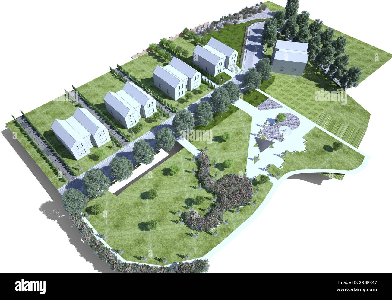 architectural model render (3d concept Stock Photo - Alamy