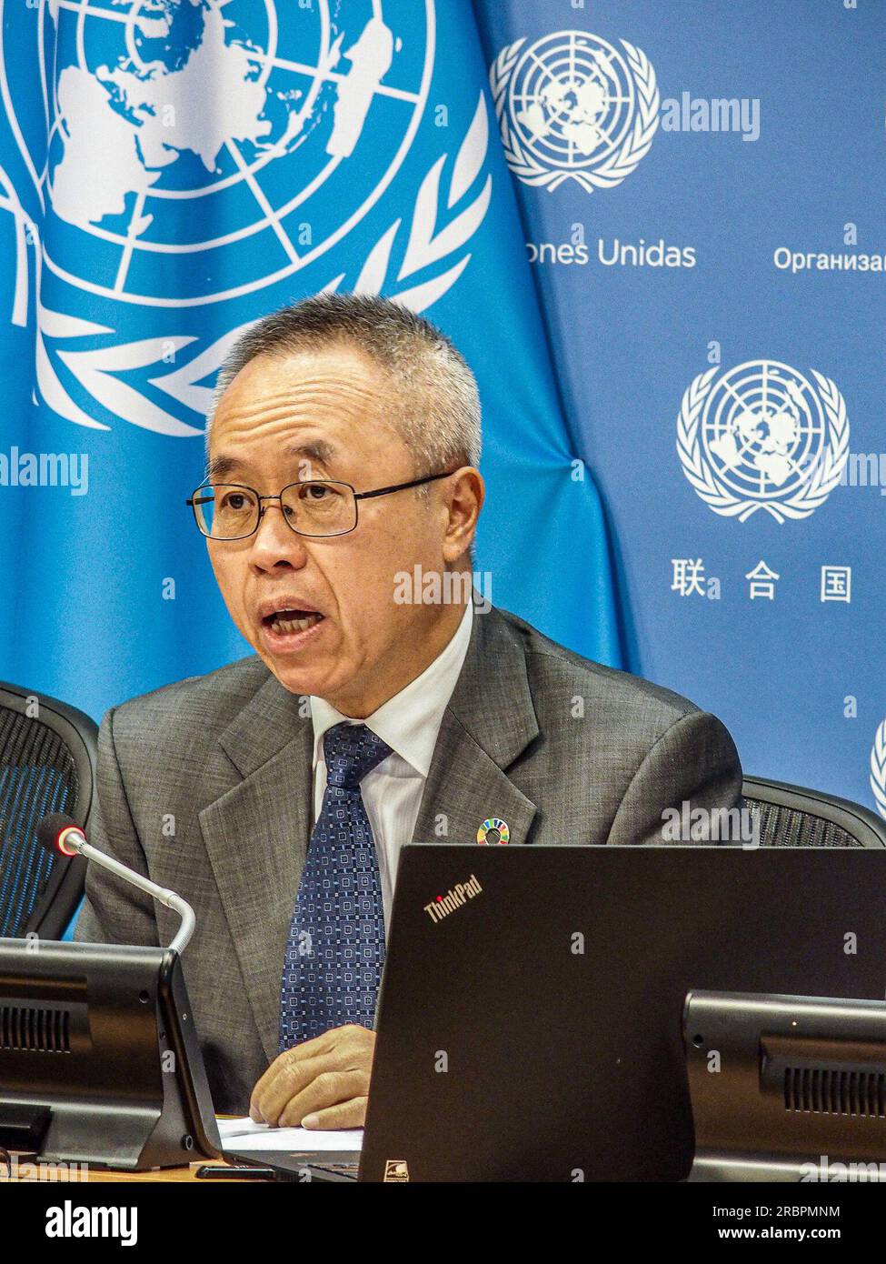 New York, New York, USA. 10th July, 2023. LI JUNHUA, Under-Secretary ...