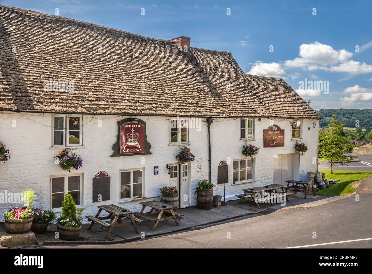 The Old Crown Inn in Uley, Cotswolds, Gloucestershire, England Stock ...
