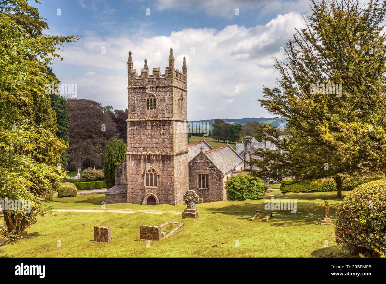 Gardens of Lanhydrock House at Bodmin, Cornwall, England Stock Photo ...
