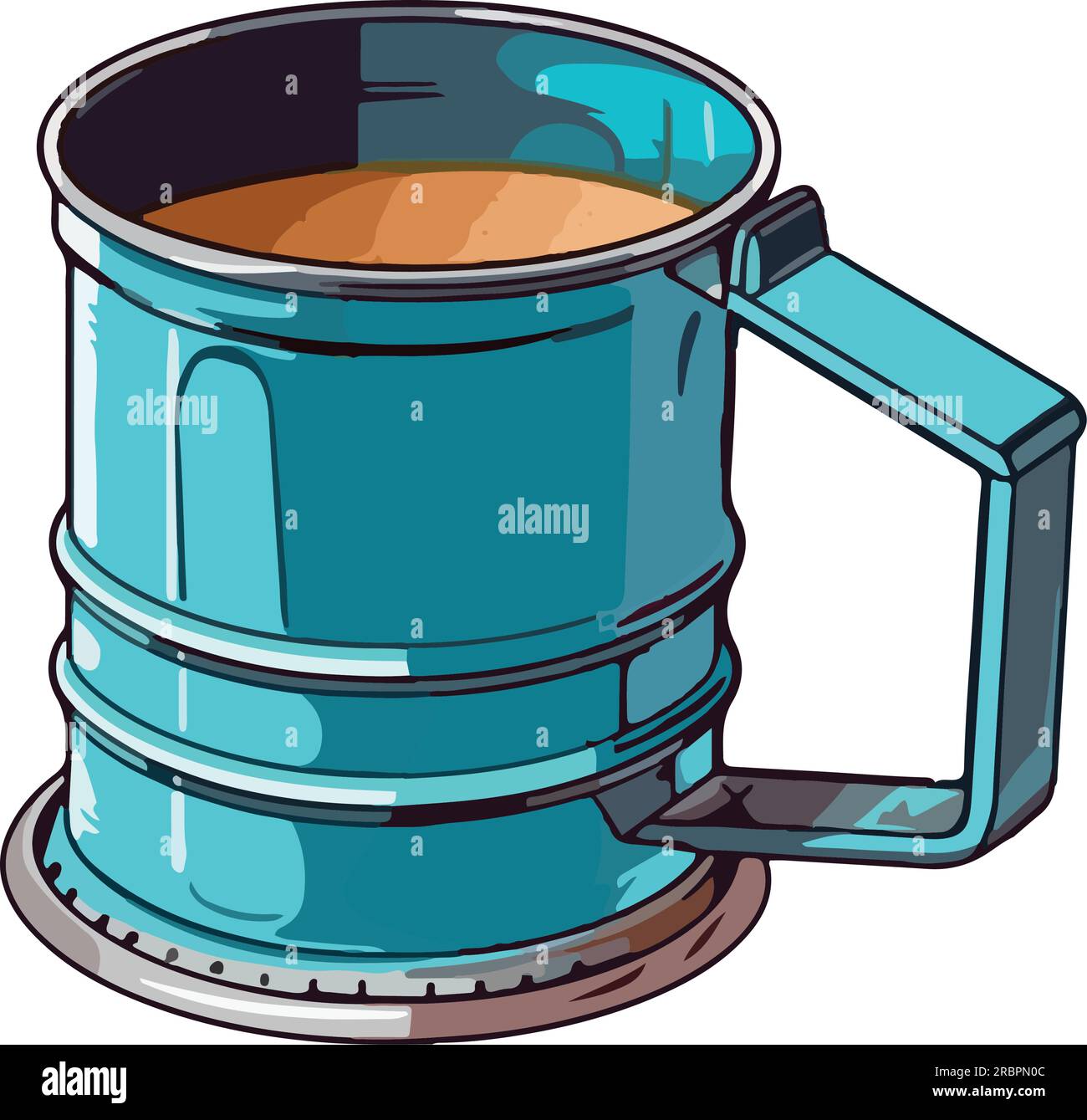 Vector illustration of a mug with handle Stock Vector Image & Art - Alamy