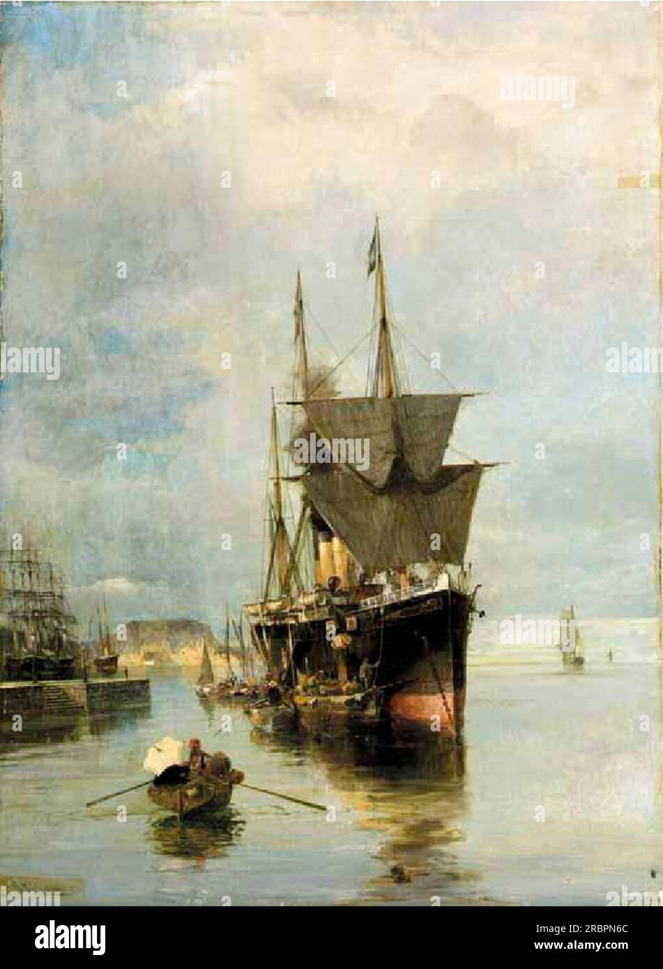 The disembarkation by Konstantinos Volanakis Stock Photo - Alamy