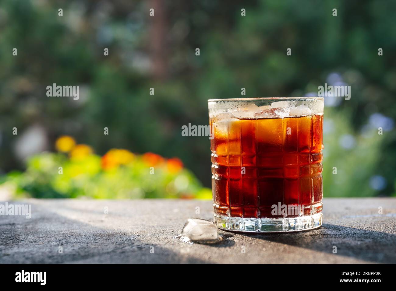 Cold brew coffee in a glass Stock Photo - Alamy
