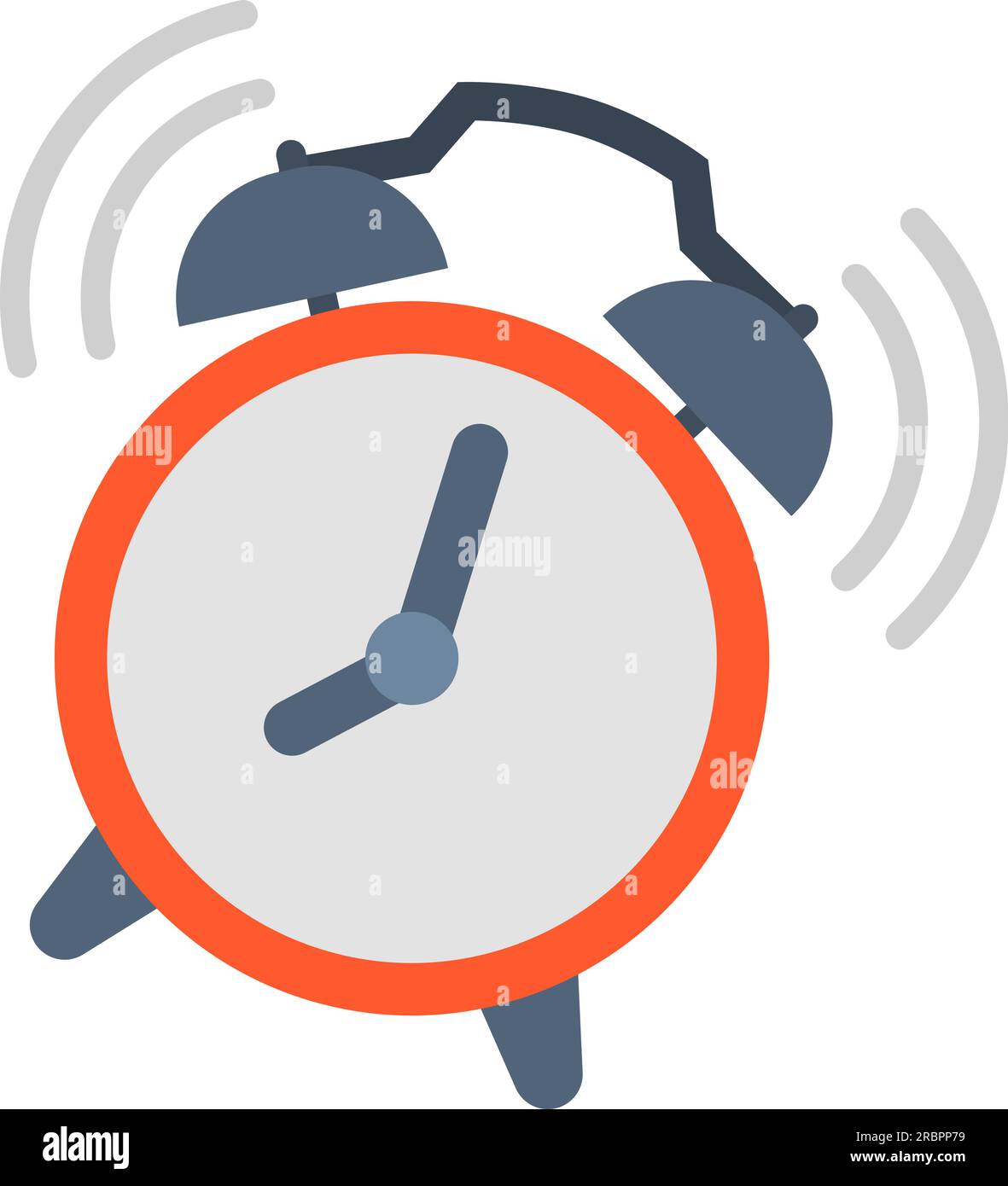 Vintage twin bell alarm clock ringing, deadlines and reminders concept ...