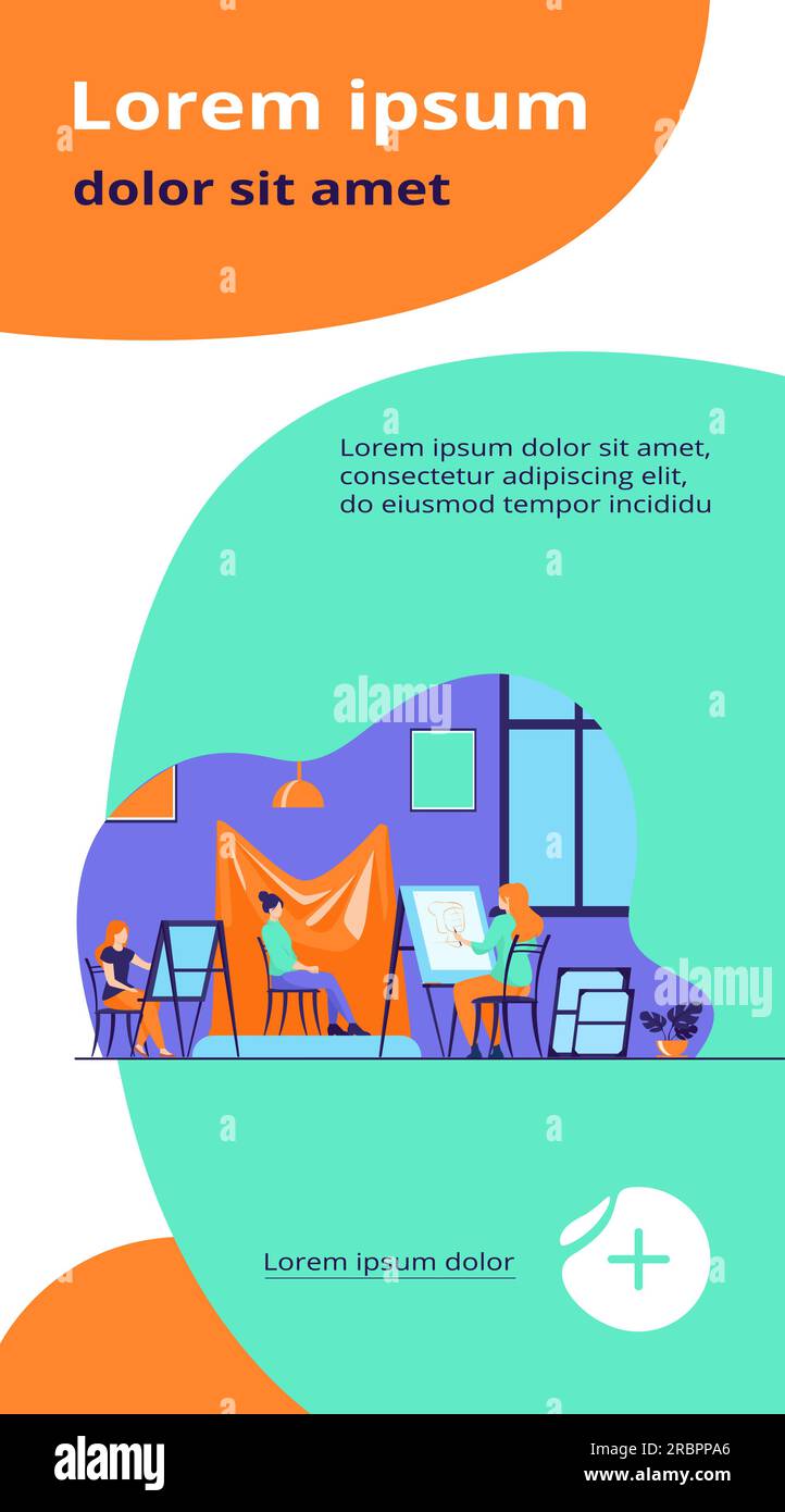 Model posing for art workshop Stock Vector Image & Art - Alamy