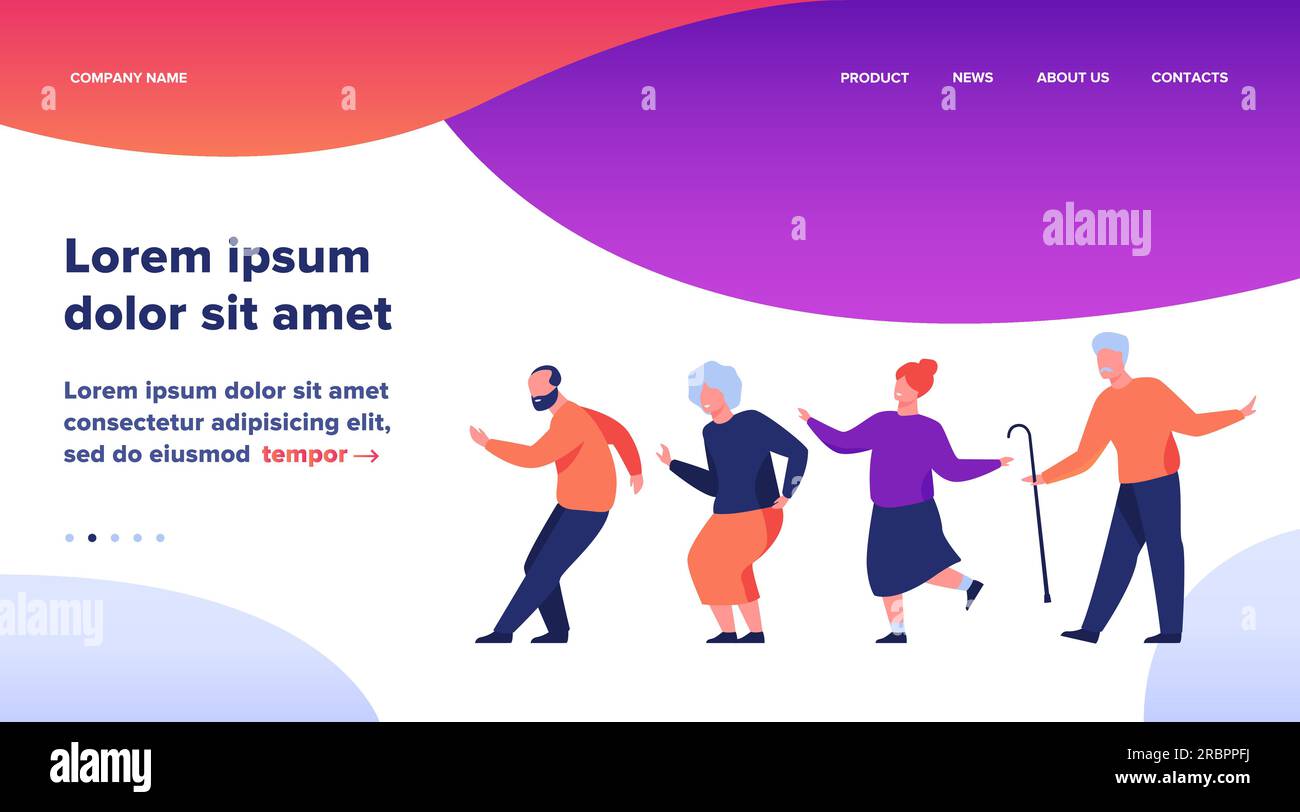 Happy senior people dancing at party Stock Vector Image & Art - Alamy