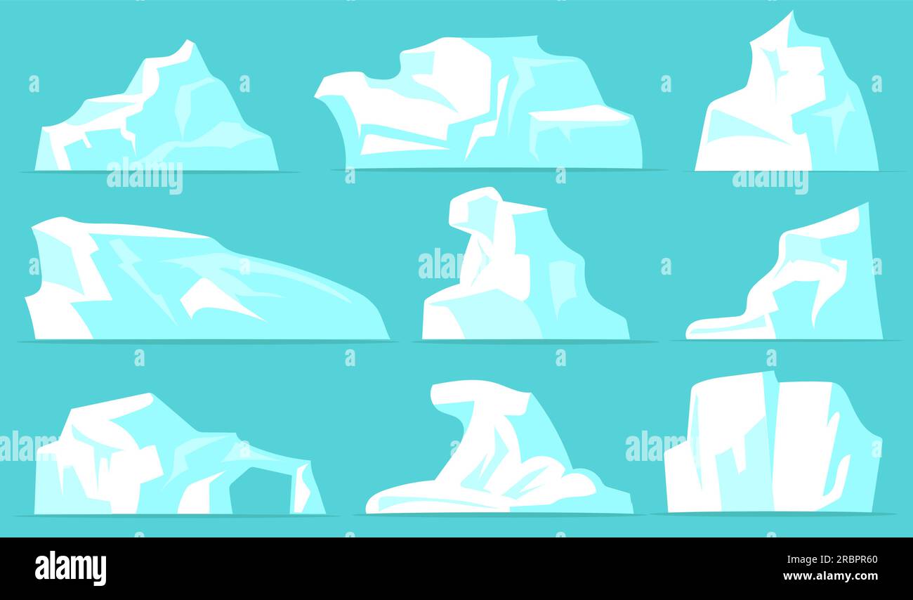 Blue iceberg drifting in Stock Vector Images - Alamy