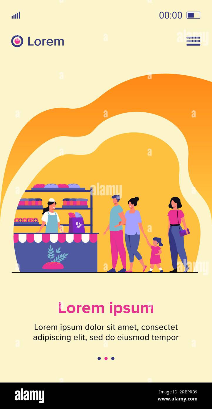 Small bread store interior flat vector illustration Stock Vector Image ...