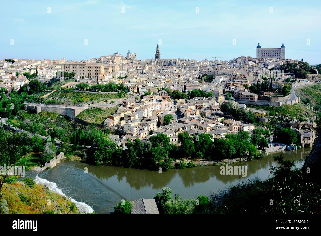 Toledo, capital of Spain, in the Middle Ages, with Alcazar, large ...