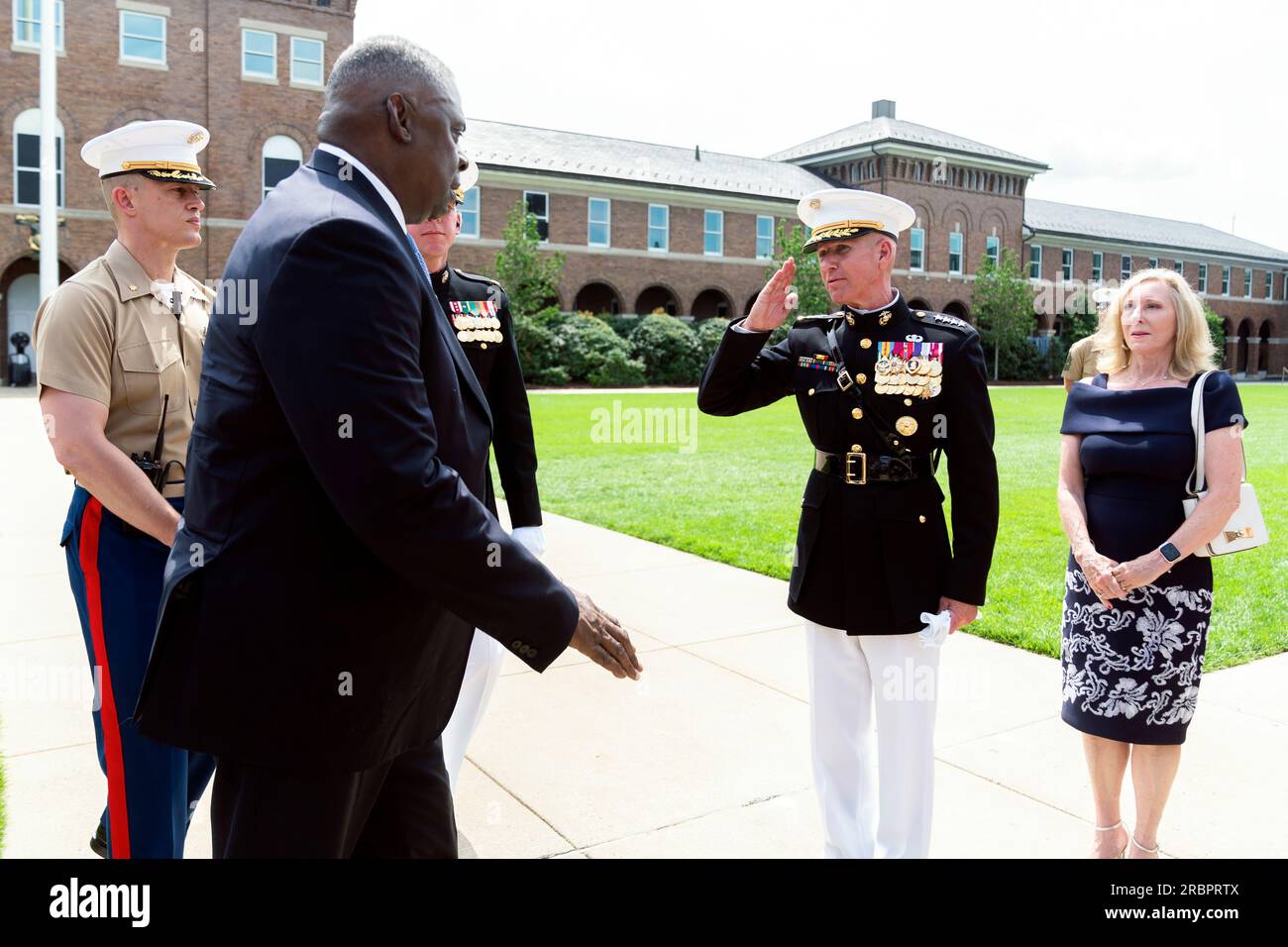 U.S. Marine Corps Acting Commandant Gen. Eric Smith, second from right ...