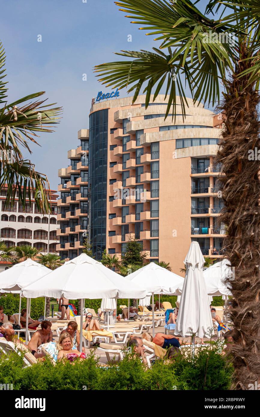 Sunny beach, (Slunchev Bryag), Black Sea resort, Balkan peninsula ...