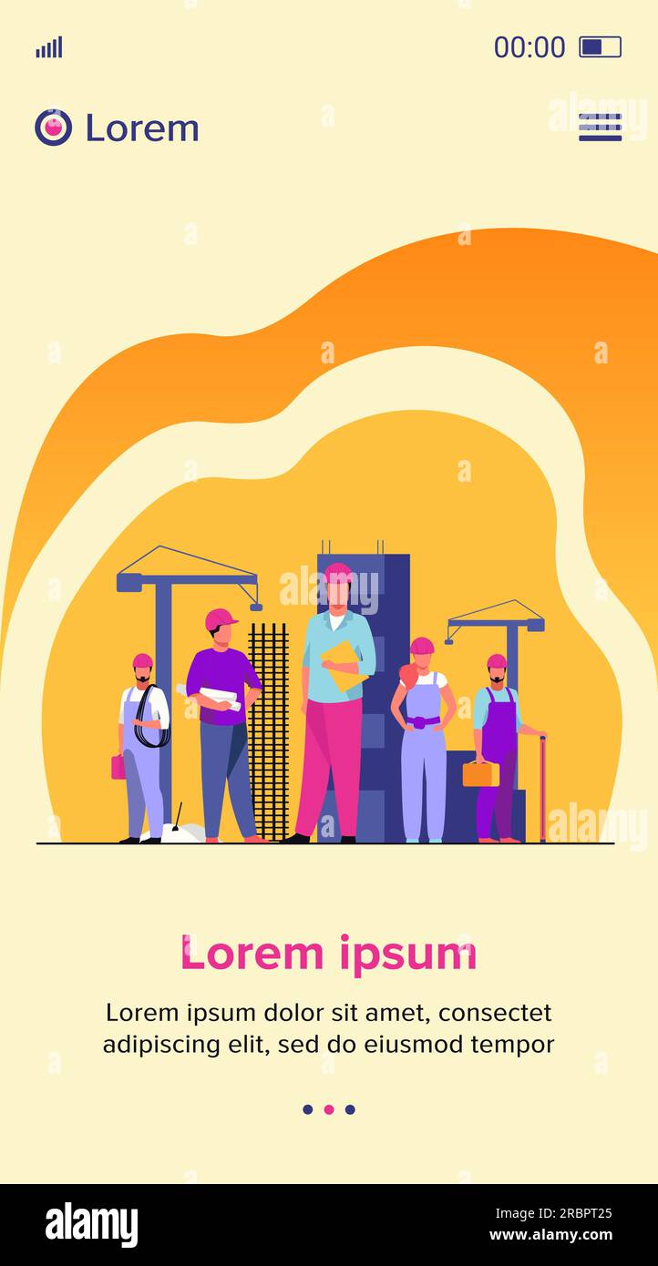 Contractor building site blueprint Stock Vector Images - Alamy