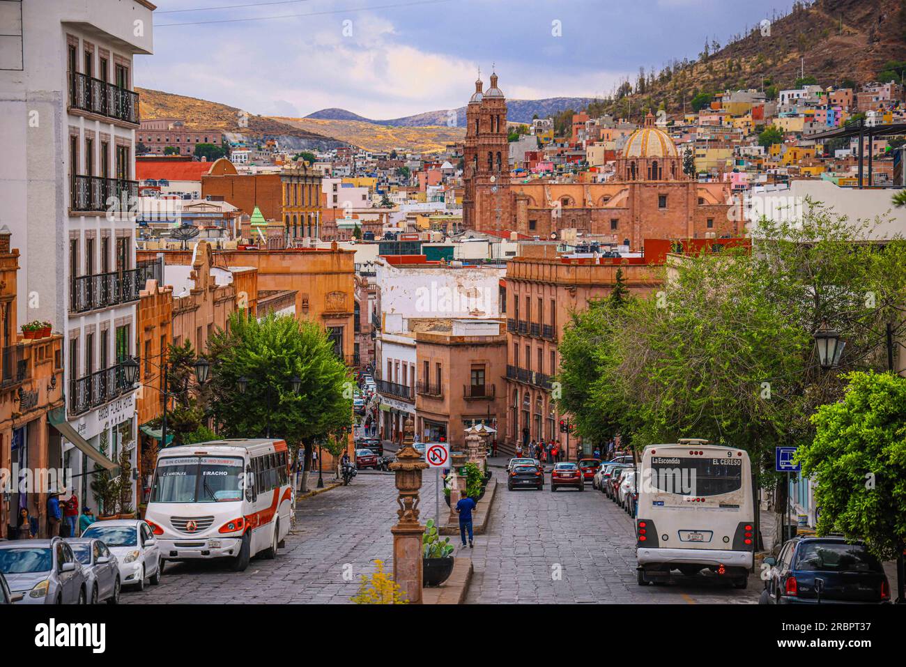 Zacatecas Mexico. Colonial zone of the capital city of the state of ...